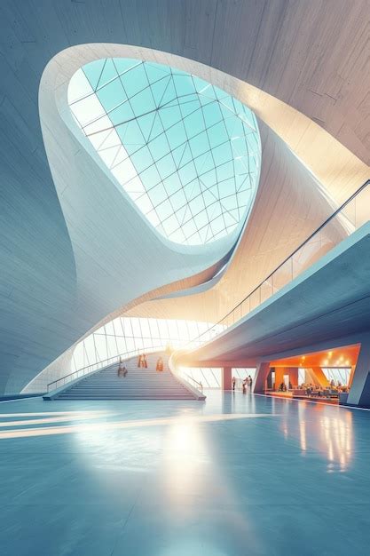 Premium Photo The Beauty Of Flowing Lines In Architecture