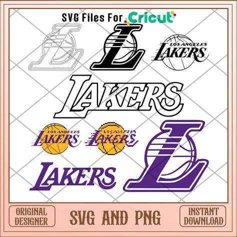 Los Angeles Lakers Logo Svg Los Angeles Lakers Svg Bundle Nba Svg