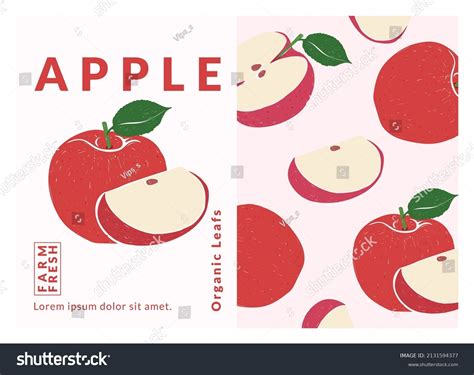 Apple Label Packaging Design Templates Hand Stock Vector Royalty Free