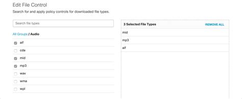 Enable File Type Control For Web Policies