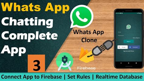 3 Whatsapp Clone Connect App To Firebase Create Realtime Database