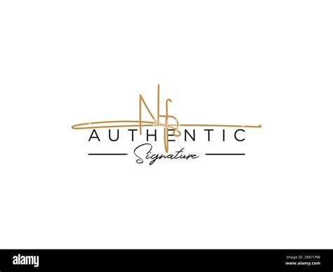 Nf Signature Logo Template Vector Stock Vector Image And Art Alamy
