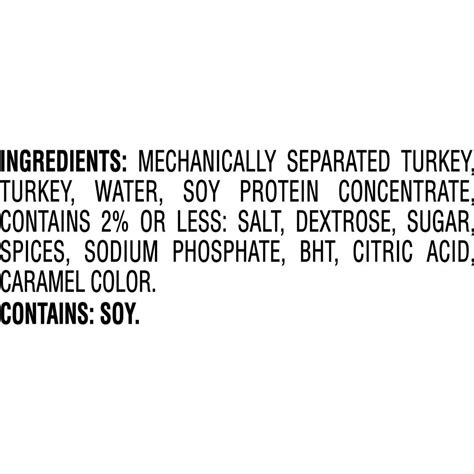 Jimmy Dean Heat N Serve Breakfast Turkey Sausage Patties Ingredients