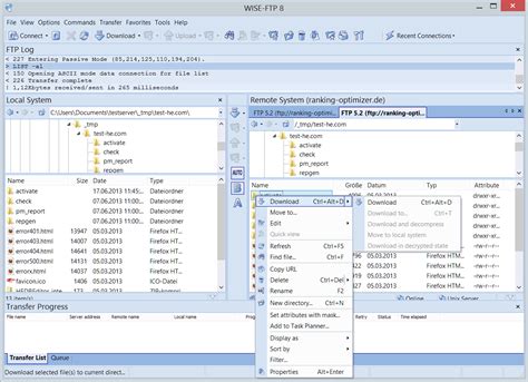 wise ftp screenshots