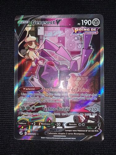 Carte Pokemon Genesect 255264 V Full Art Fa Epée Et Bouclier 8 Eb08 Fr