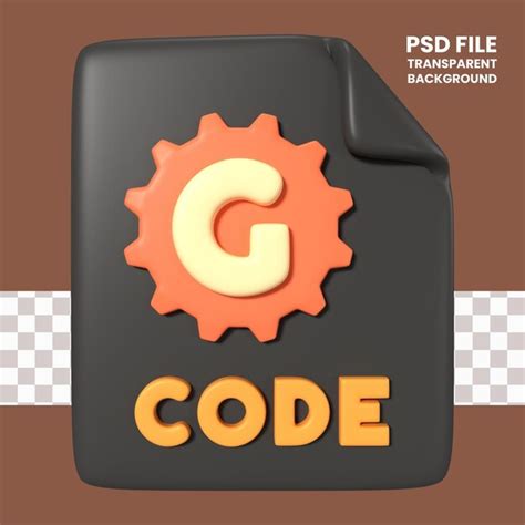 Premium Psd G Code File 3d Illustration Icon
