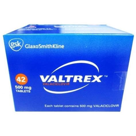 Valtrex Valacyclovir 500 Mg Tablets Box Treatment Simple Virus Rs