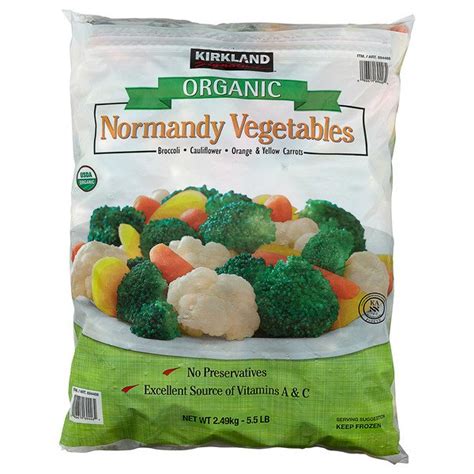 Kirkland Signature Organic Normandy Frozen Vegetables 55 Lb Costco