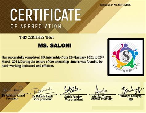 Saloni Chugh On Linkedin Internship Experience Hr Thankyou Team