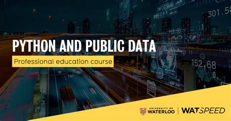 python and public data watspeed university of waterloo