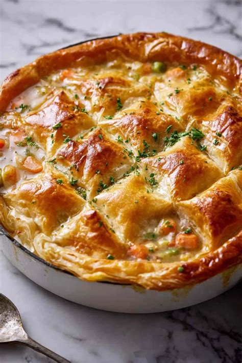 Chicken Pot Pie With Puff Pastry Easy 65 Minute Recipe