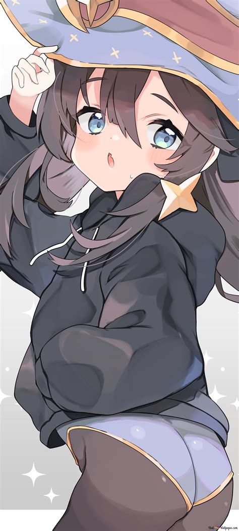 Mini Witch Mona Cute Sticker Genshin Impact K Wallpaper Download