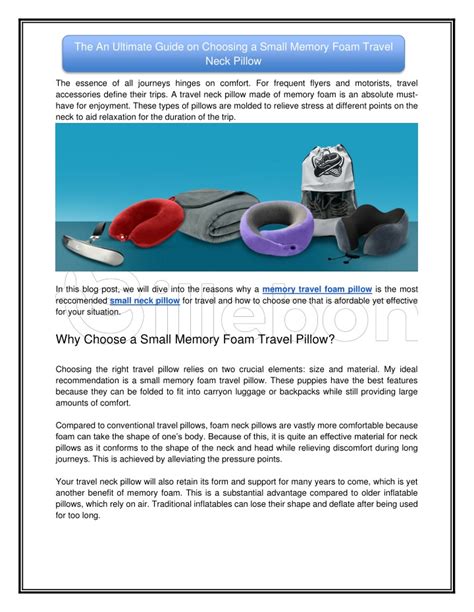 Ppt The An Ultimate Guide On Choosing A Small Memory Foam Travel Neck