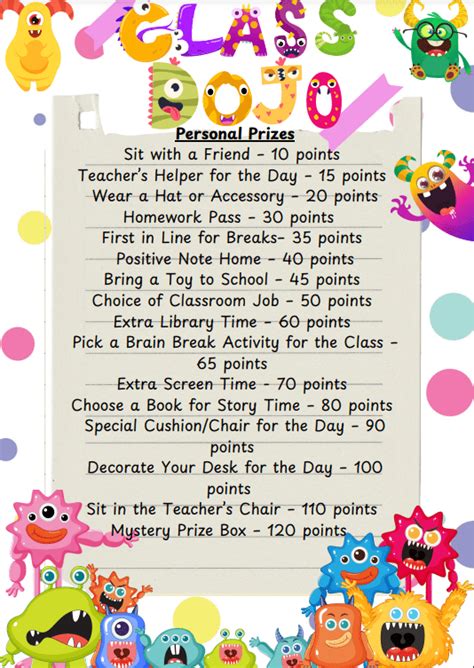 Mash 5th 6th Class Class Dojo Poster Set