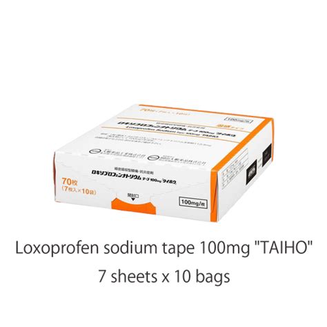 Loxoprofen Sodium Tape 100mg Taiho 70 Sheets Transdermal Absorption