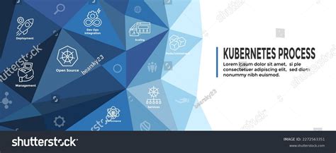 Kubernetes Development Environment Icon Set Web Stock Vector Royalty