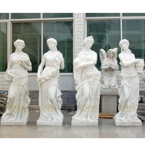 Modern Art Marble Stone Four Season Sex Lady Goddess Statue For Garden