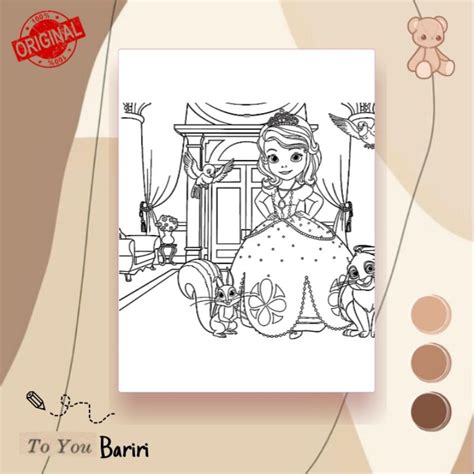 Jual Gambar Sketsa Mewarnai Sofia The First Sketsa Lukis Sketsa