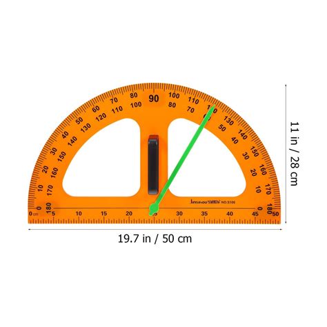 Teaching Protractor Compass For Geometry Geometric Math Teacher Protractor