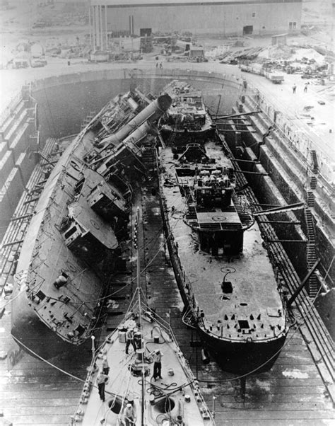 Uss Cassin Dd 372 And Uss Downes Dd 375 After Pearl Harbor