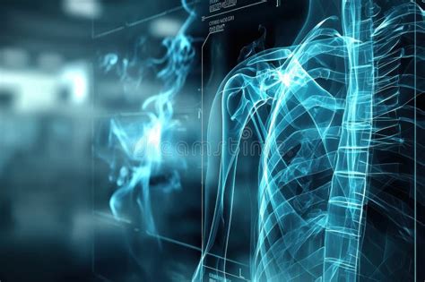 X Ray Scan Animation Illustrating The Effects Of Smoking On Lung Health