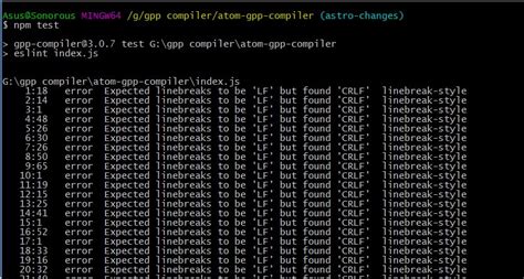npm err test failed · issue 113 · kriscross07 atom gpp compiler · github