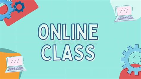 Colorful Animation Of Online Class Presentations Stock Footage Video