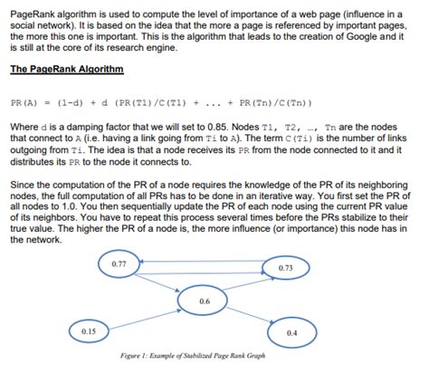 PageRank Algorithm Is Used To Compute The Level Of Chegg