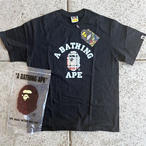 Bape X Burberry Collab Tee 100 Authentic Next Day Depop