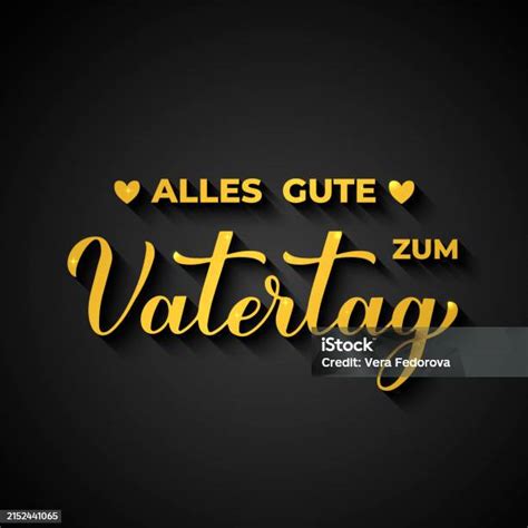 Vatertag 금 비문 해피 아버지의 날 독일어 서예 손글씨 타이포그래피 포스터 배너 인사말 카드 엽서 등을 위한 벡터 템플릿 0명에 대한 스톡 벡터 아트 및 기타 이미지
