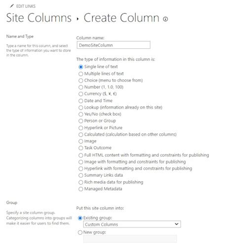 Understanding Site Column In Sharepoint
