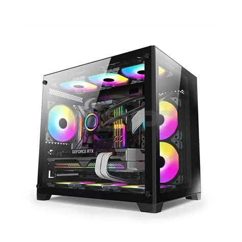 Keytech Robin Cube Dual Chamber Micro Atx Pc Case Black Easypc