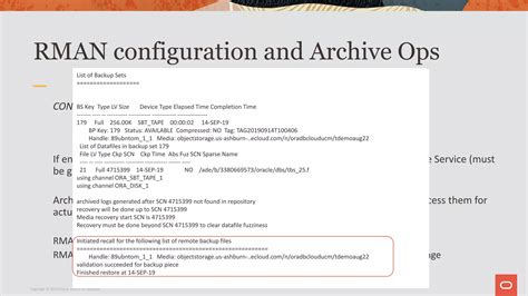 Oracle Open World Presentation Oracle Rman Best Practices For Cloud