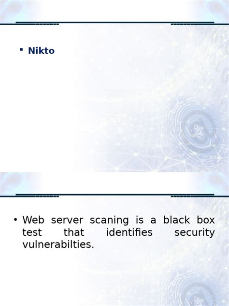 Nikto Web Server Scanner Pdf