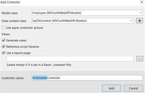 Consume Web API In ASP NET MVC With CRUD Actions
