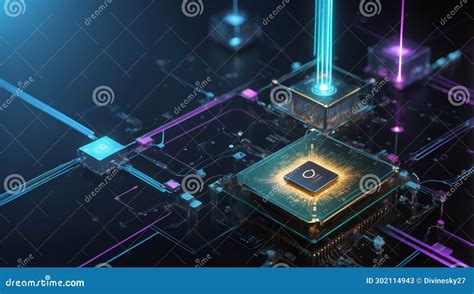 Semiconductor Based Quantum Module Ai Generate Stock Illustration Illustration Of