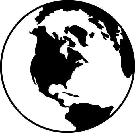 Mundo La Tierra Negro · Gráficos Vectoriales Gratis En Pixabay