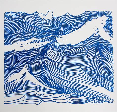 Crashing Waves Art Print Etsy