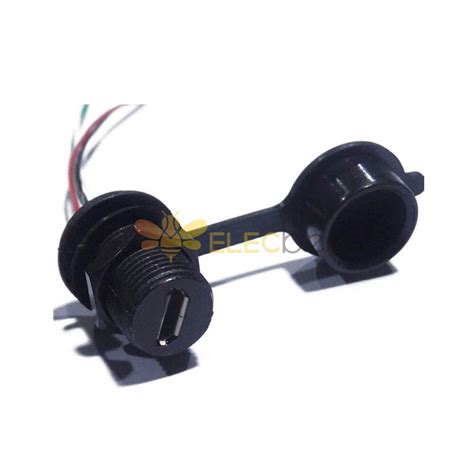 IP67 Waterproof MICROUSB 5pin Female Front Mount M12 1 0 USB Micro Socket With Wire 0 2m