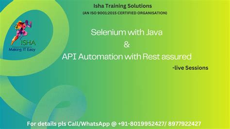 isha training solutions on linkedin selenium java