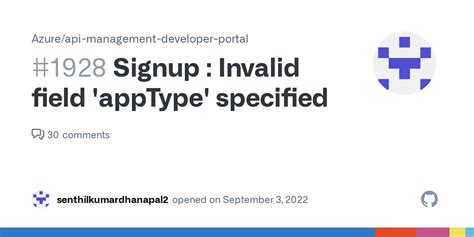 Signup Invalid Field AppType Specified Issue Azure Api Management Developer Portal