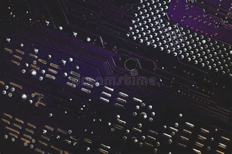 Processor Pins Macro Computer Motherboard Close Up Cpu Pins On A