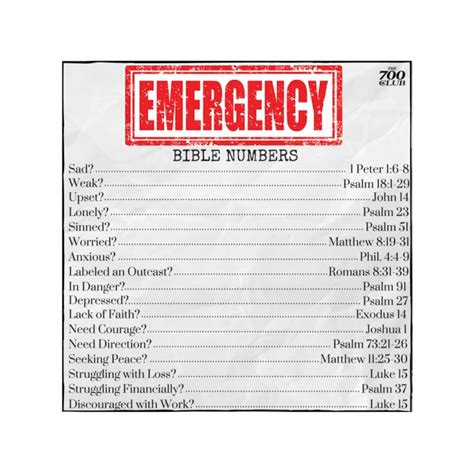 Emergency Bible Scriptures