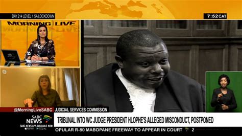 Tribunal Into Western Cape Judge President John Hlophes Alleged
