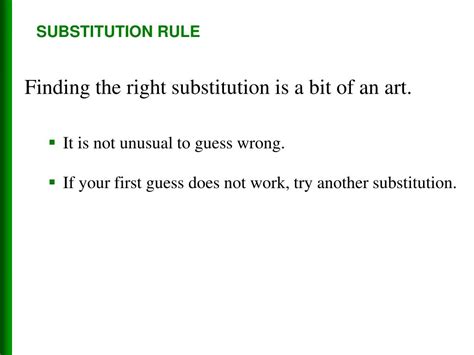 Ppt 55 The Substitution Rule Powerpoint Presentation Free Download Id4494915