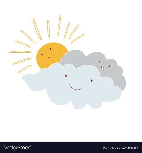 Clouds And Sun Cartoon