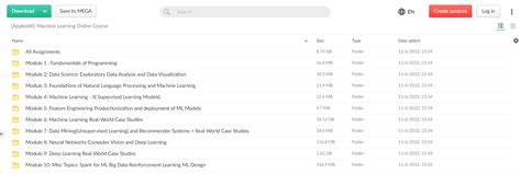 machine learning course
