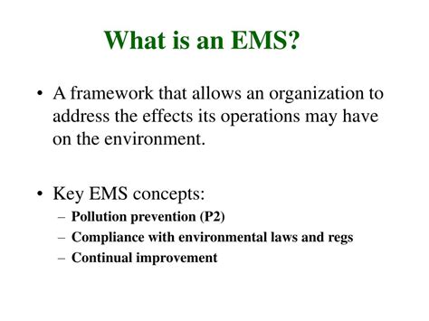 PPT Environmental Management System EMS PowerPoint Presentation Free Download ID 3145596