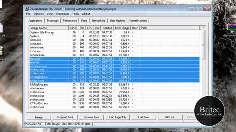 Dtaskmanager A Alternative To Windows Task Manager By Britec Youtube