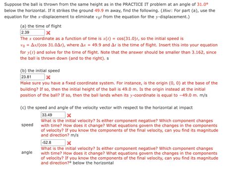 Solved GOAL Solve A Two Dimensional Kinematics Problem With Chegg